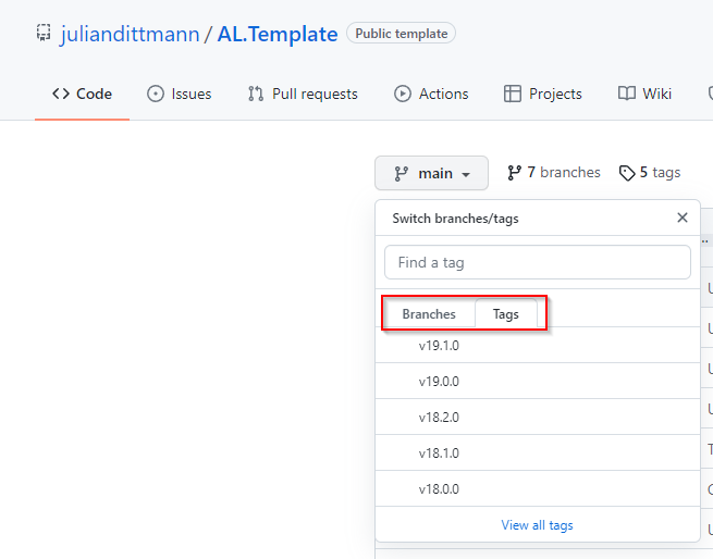 AL.Template | Template for Dynamics 365 Business Central projects
